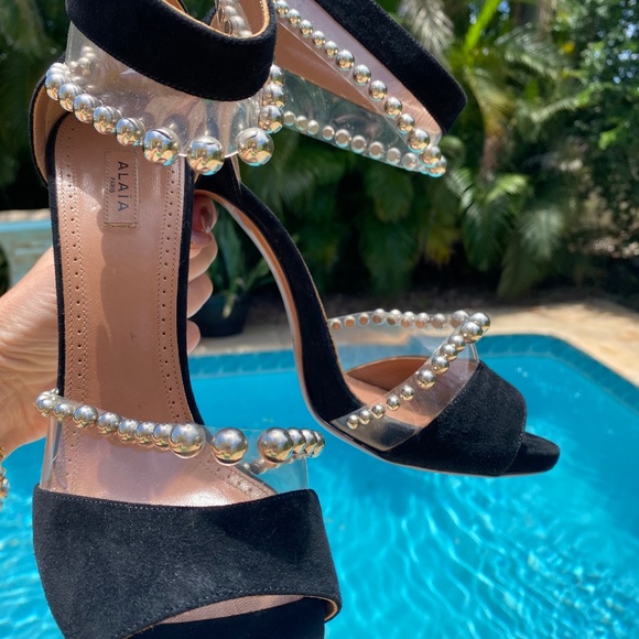 Alaia | Shoes | Alaia Shoes With Silver Beaded Trim | Poshmark